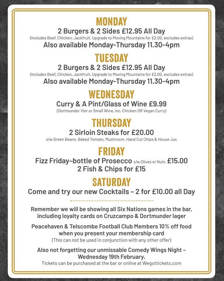 Menu at Burger & Bird pub & bar, Peacehaven