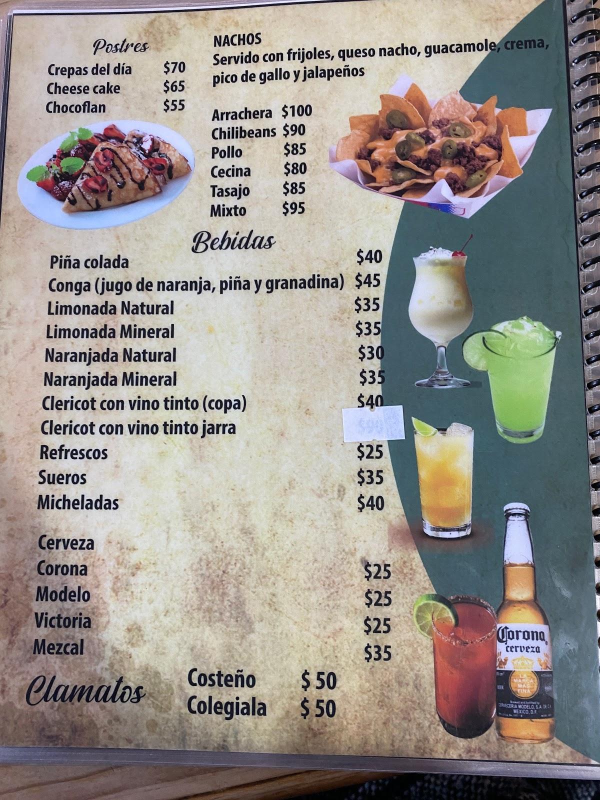 Menu at Snack's and Grill El Buen Sazon restaurant, Mexico, San Jose ...