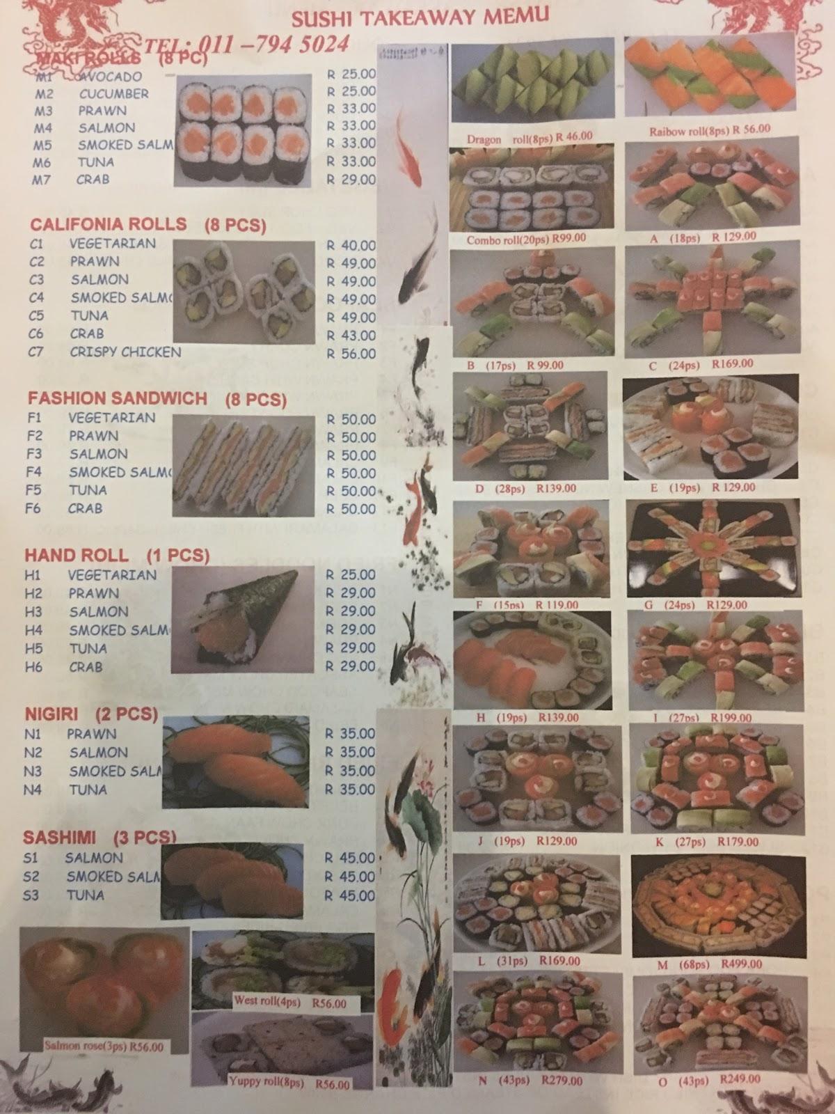 Menu at Golden DRAGON Chinese Restaurant, Randburg, Eagles Landing ...
