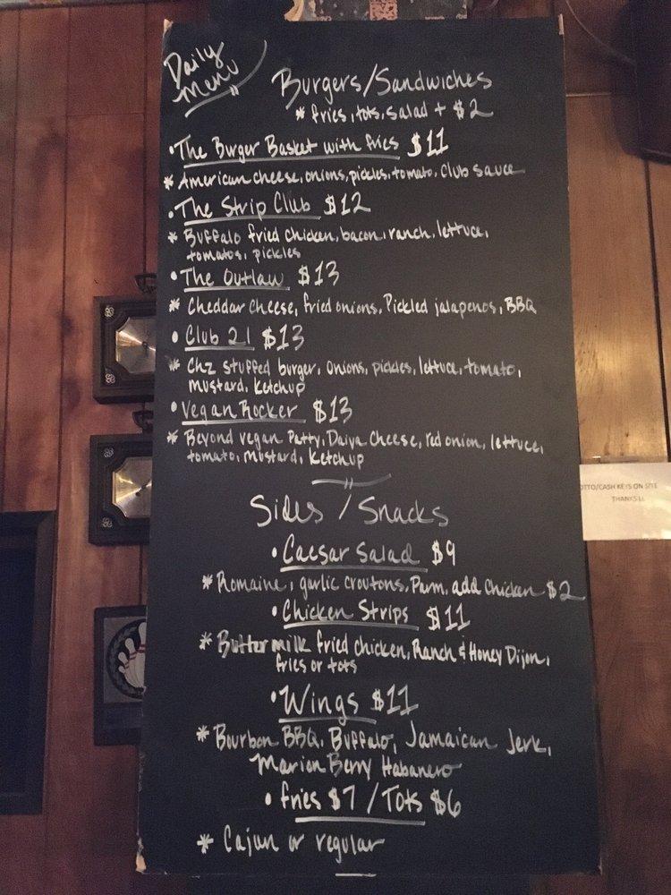 Menu at Lay Low pub & bar, Portland