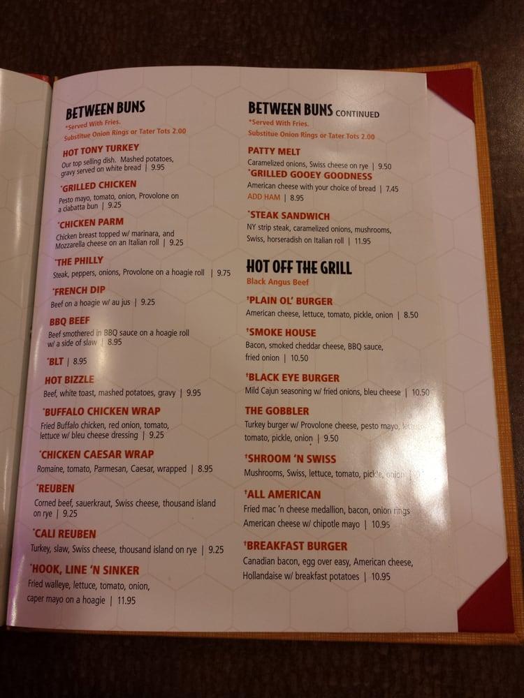 Menu at Cafe at FireKeepers Casino Hotel, Battle Creek