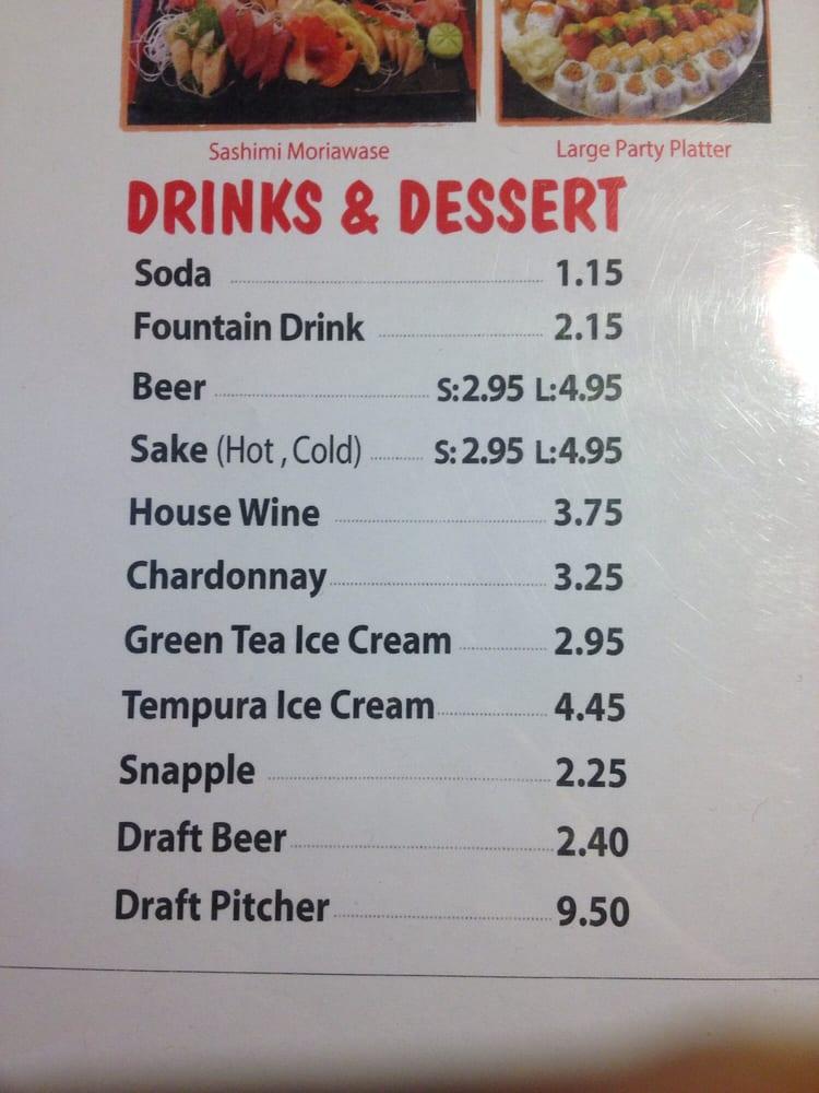 Menu at Fat Fish Sushi restaurant, Pleasanton