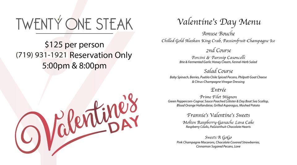 Menu at Twenty One Steak pub & bar, Pueblo