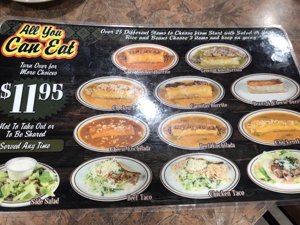 Menu at Casa Jimenez restaurant, Glendora, E Rte 66 B