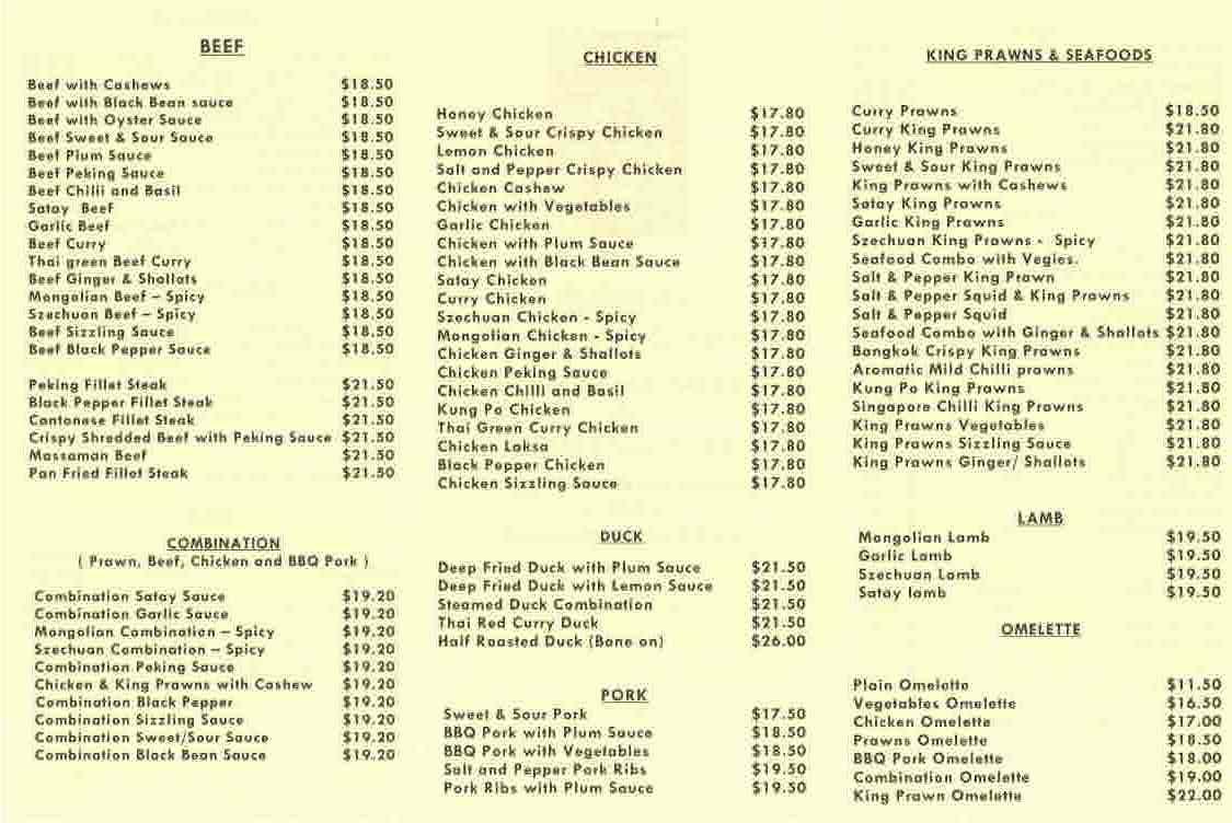 Menu at Four Seasons Chinese Asian Cuisine takeaway restaurant, Port ...