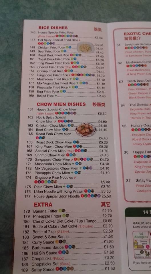 Menu at New Golden Wok restaurant, Gosport