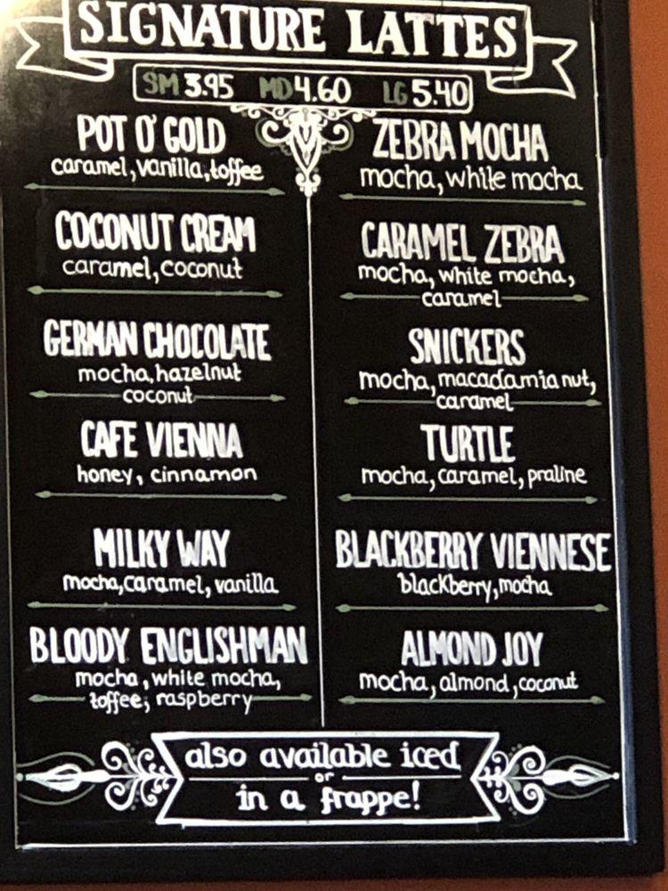 Menu at Rooster Moon Coffeehouse cafe, Hagerstown