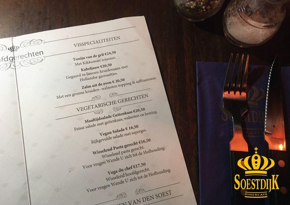 Menu at Café Soestdijk, Groningen, Grote Kromme Elleboog 6