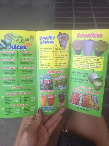 Menu at Frutas Locas pub & bar, Santa Clarita