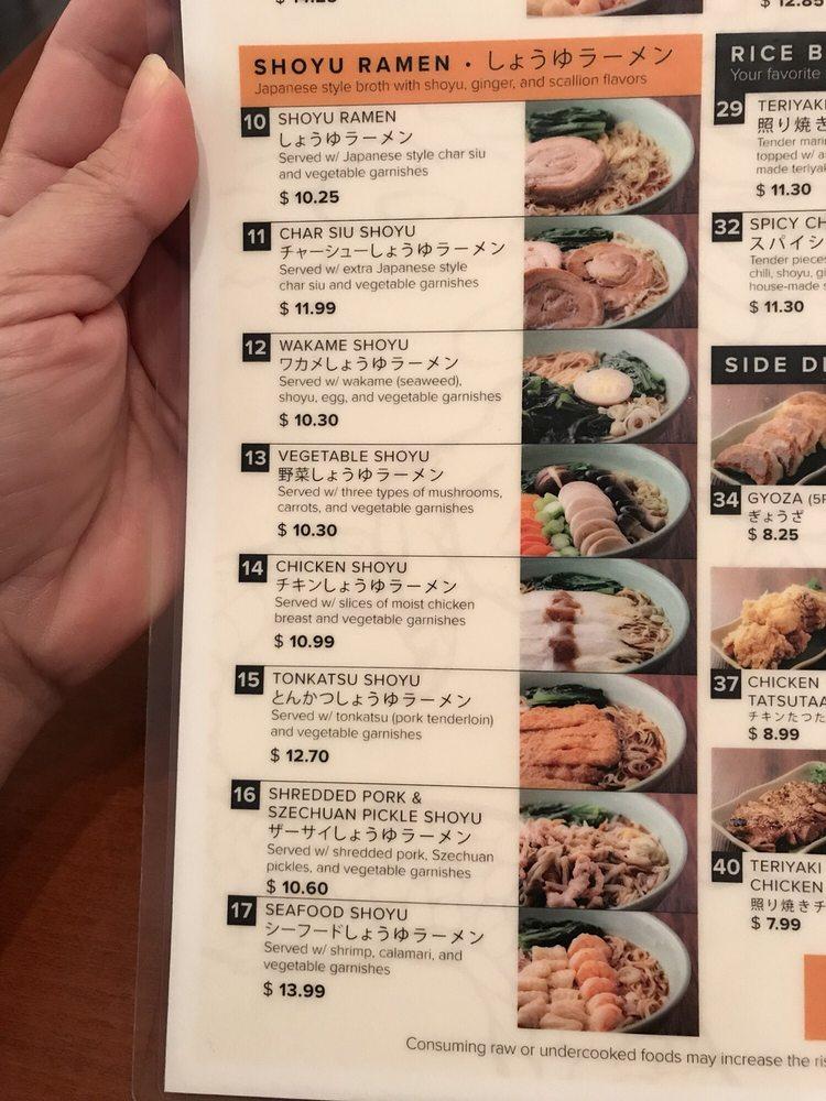 Menu at Goma Tei Ramen Pearlridge restaurant, Aiea