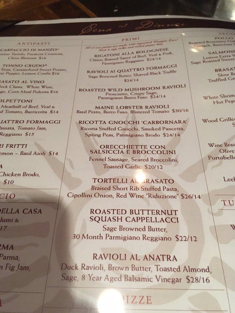 Menu at Tuscan Kitchen restaurant, Burlington, District Ave