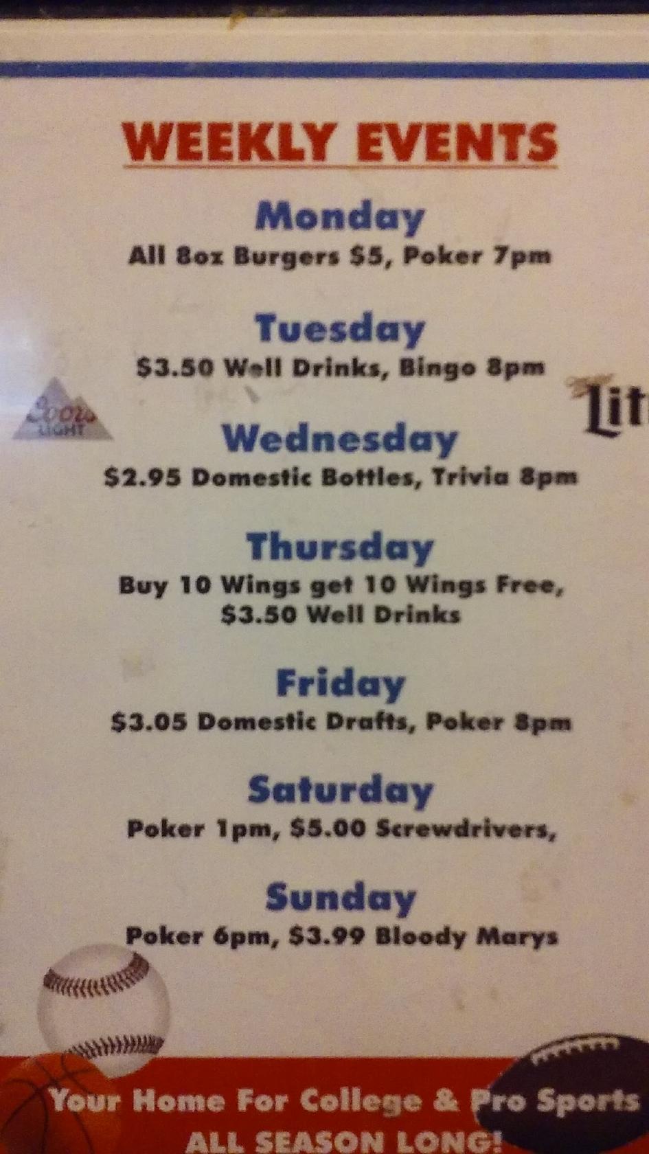 Menu at Winston's Food & Spirits pub & bar, Marietta