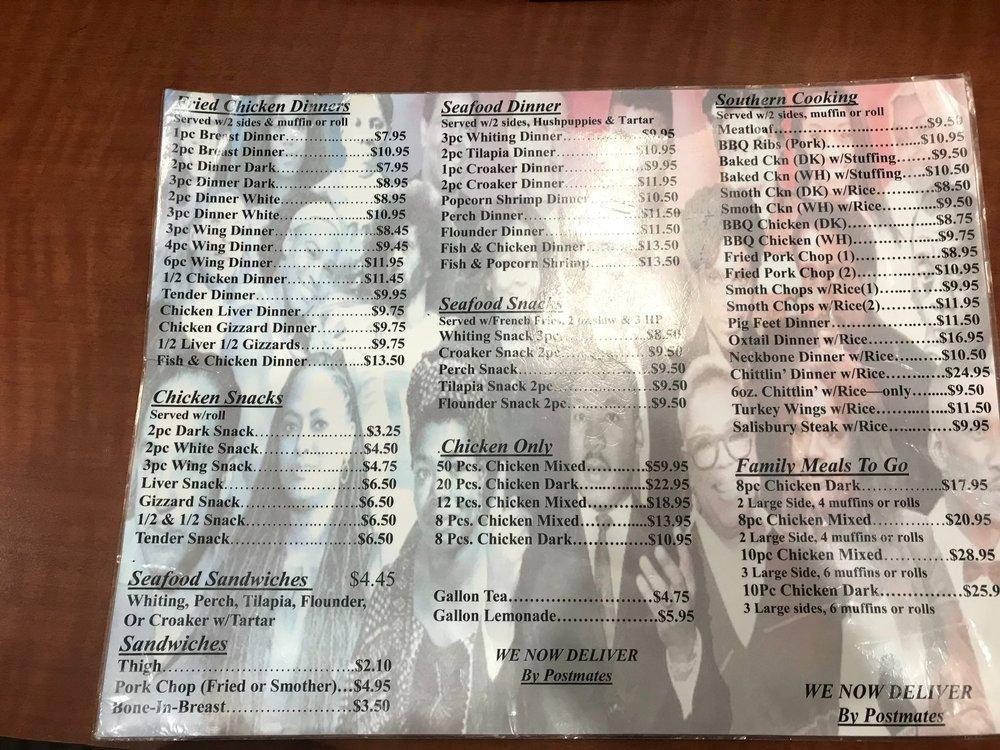 Menu at Chicken Box Cafe, Charlotte, W Sugar Creek Rd