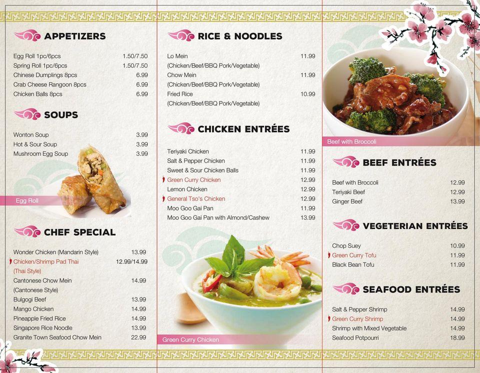 Menu at Fortune River restaurant, Saint George