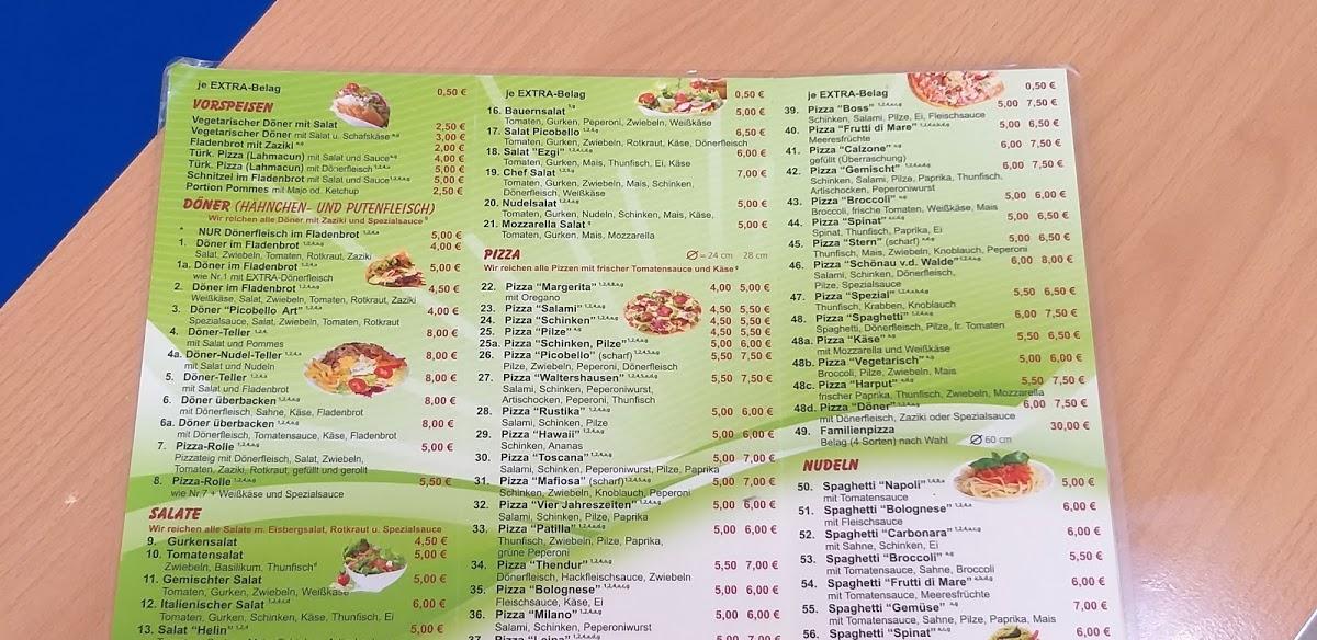 Speisekarte von Picobello Döner restaurant, Waltershausen