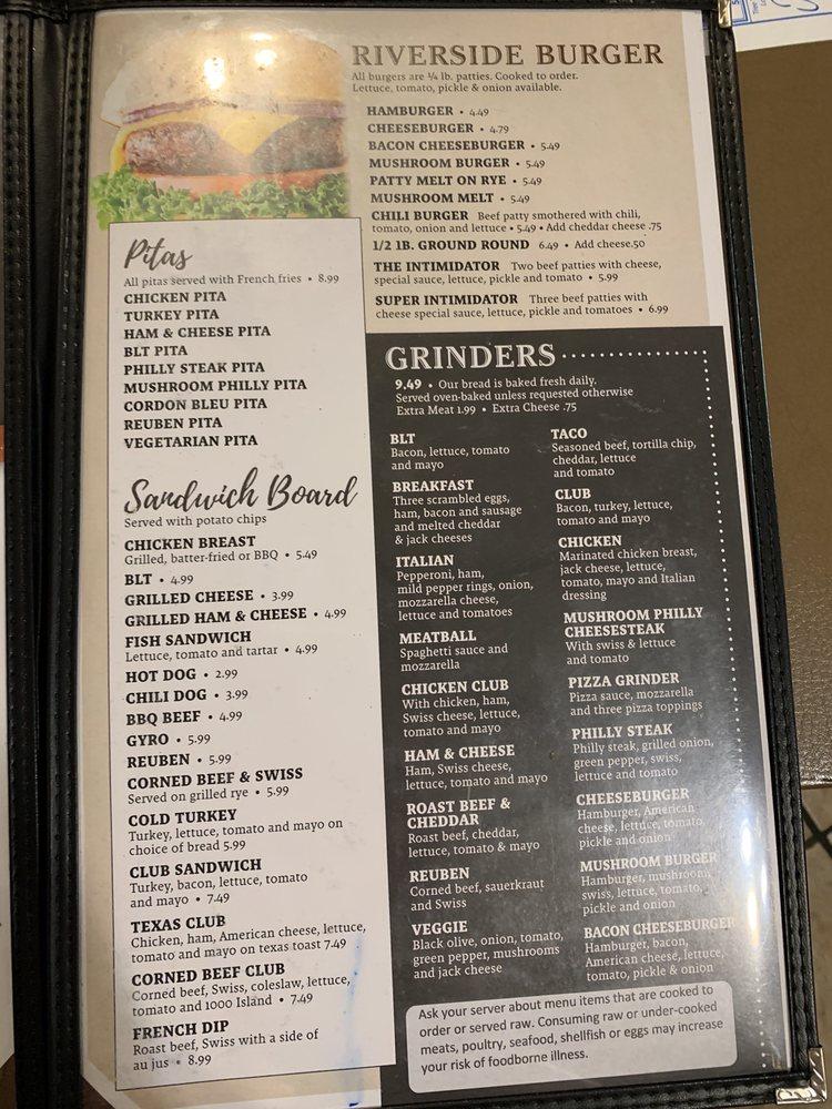Menu at Riverside Family Dining pizzeria, Croswell