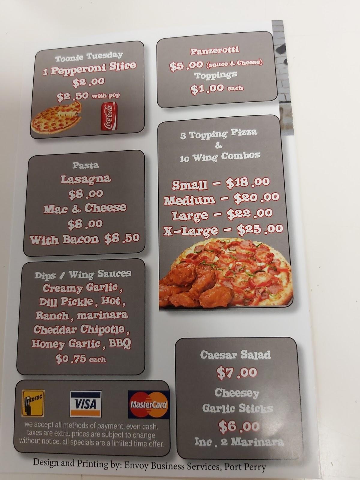 Menu at Jacked Up Pizza pizzeria, Lindsay