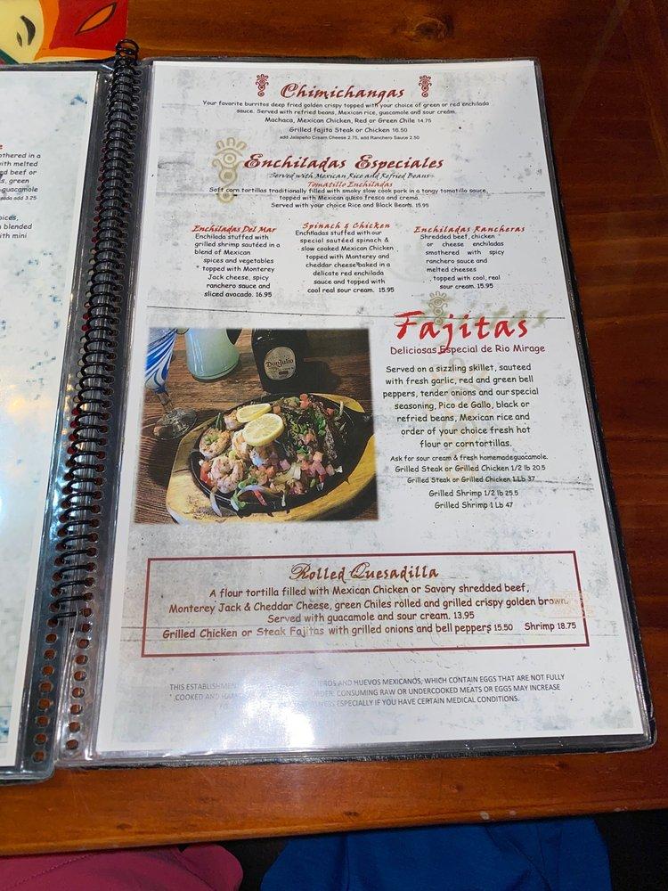 Menu at Rio Mirage Cafe, El Mirage, W Santa Fe Ln
