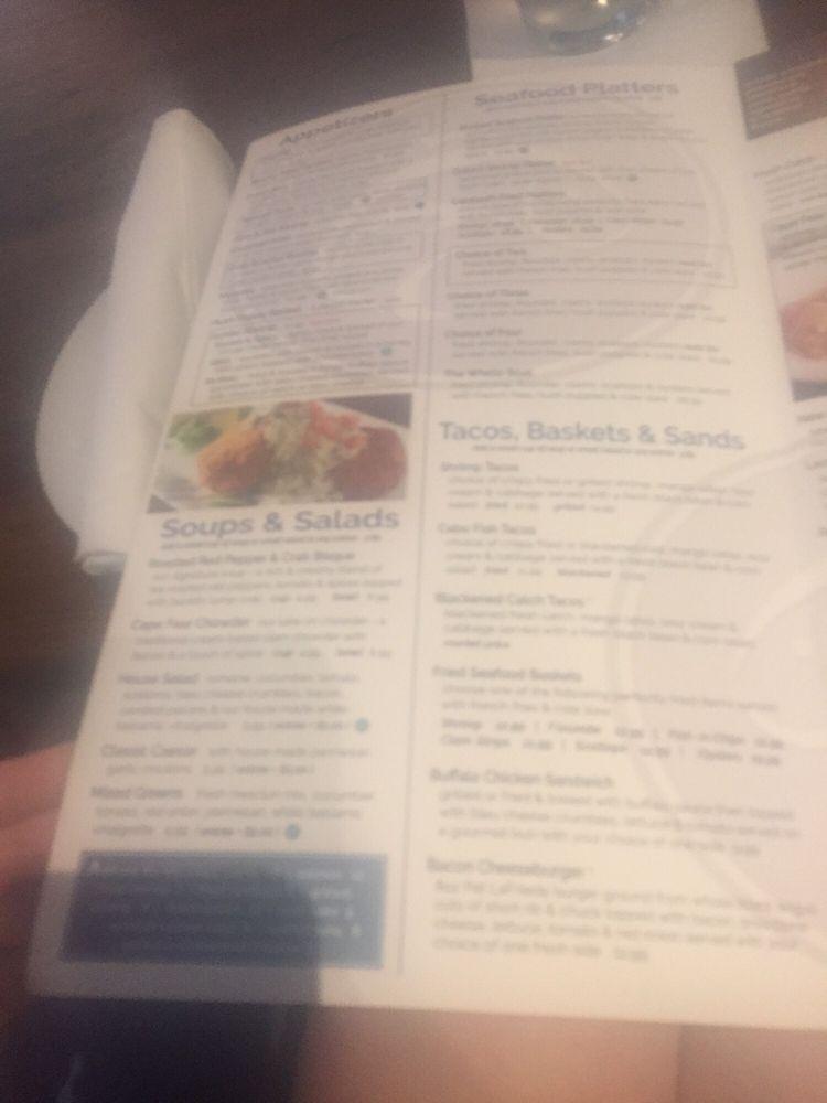 Menu at Cape Fear Seafood Company restaurant, Raleigh, 832 Spring Forest Rd
