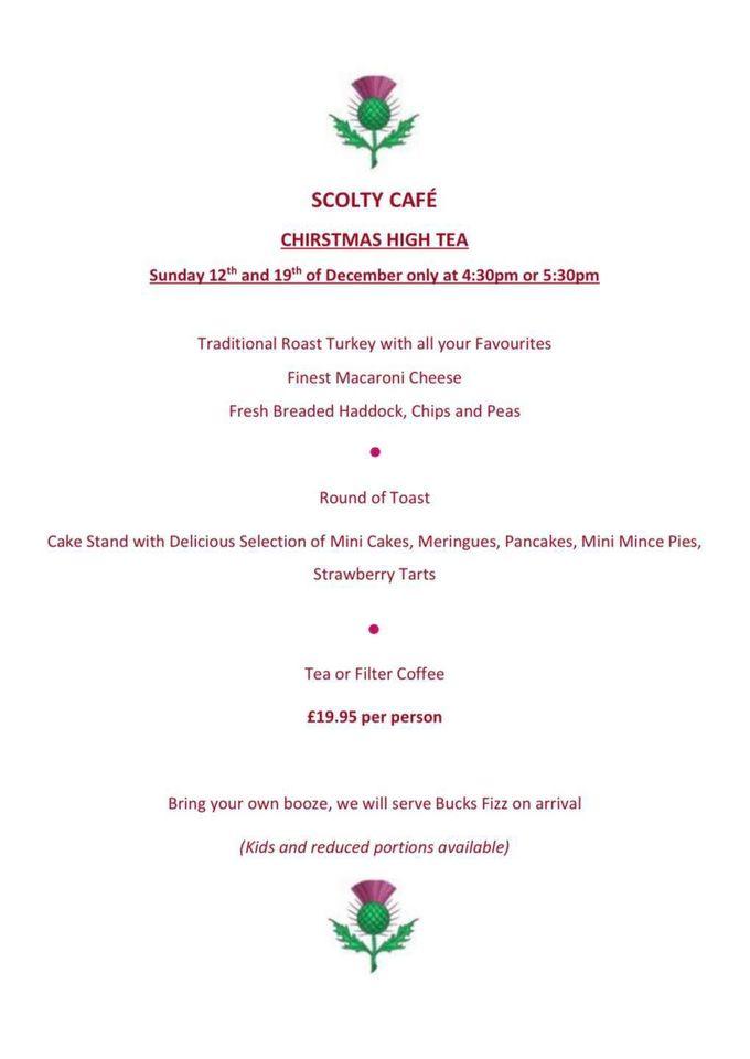 Menu at Scolty Cafe, Banchory