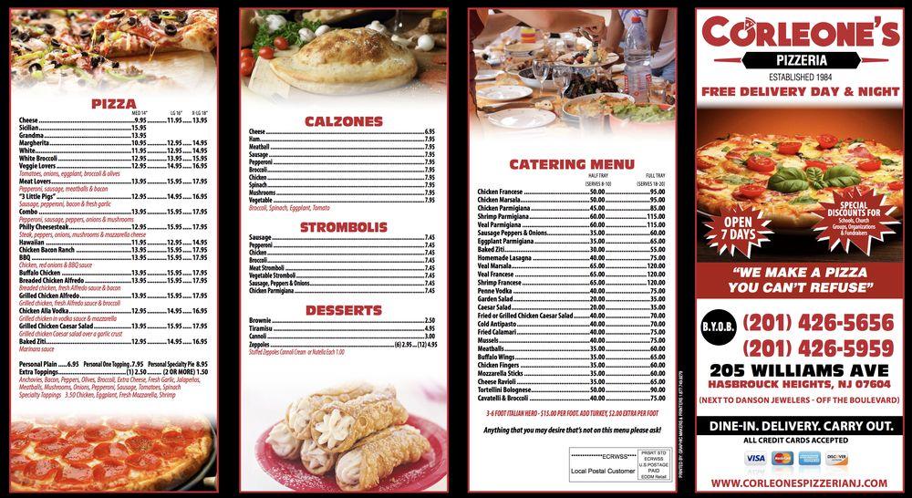Menu at Corleone's Pizzeria - Best Pizza in Hasbrouck Heights ...