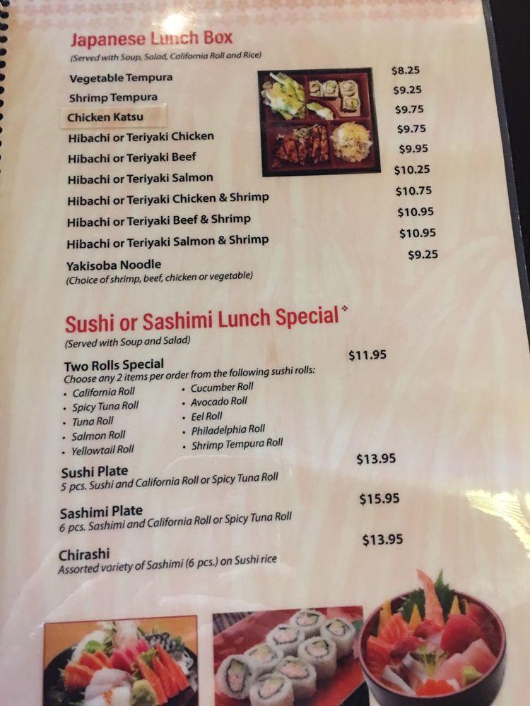 Menu at Sakura's Sushi and Grill restaurant, Kingman
