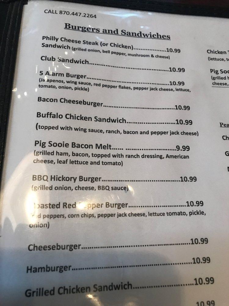 Menu at Ryan's Main Street Bar & Grill, Leslie