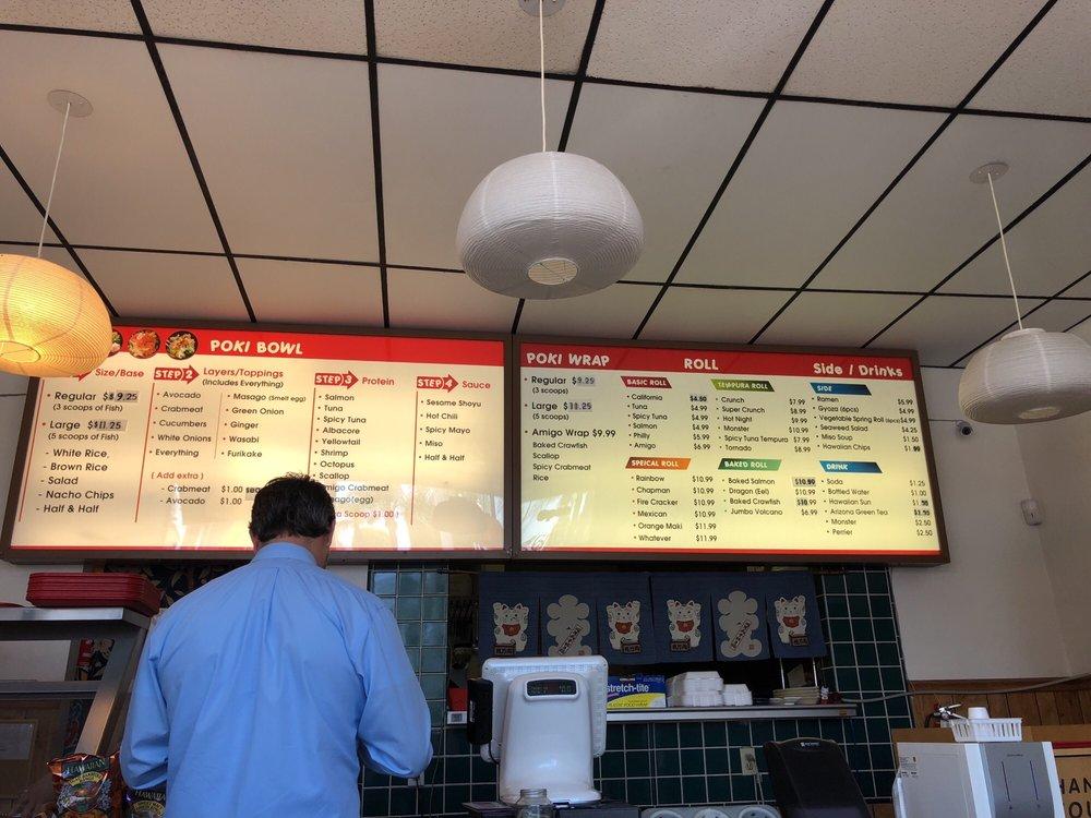 Menu at Poki Ya restaurant, Orange, E Chapman Ave