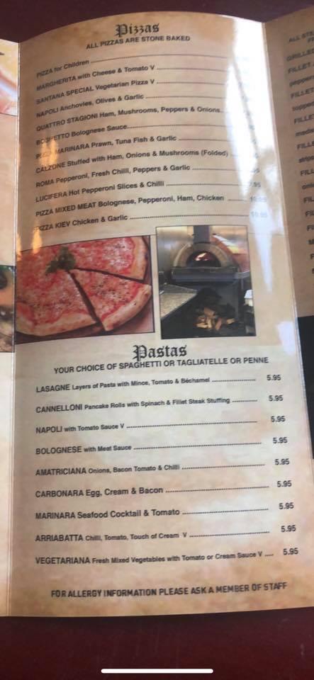 Menu at Sambuca Braise Station restaurant, Newcastle upon Tyne