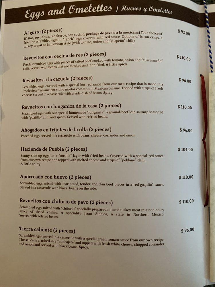 Carta del restaurante El Cardenal Lomas, Ciudad López Mateos, Av. Paseo ...