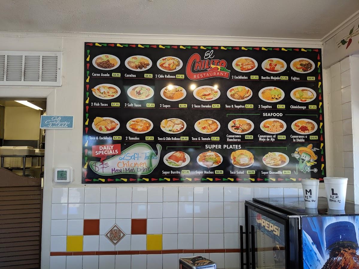 Menu at El Chilito restaurant, Canby, 403 SW 1st Ave