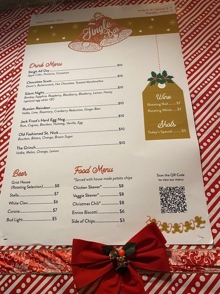 Menu at Jingle Bar, Pittsburgh
