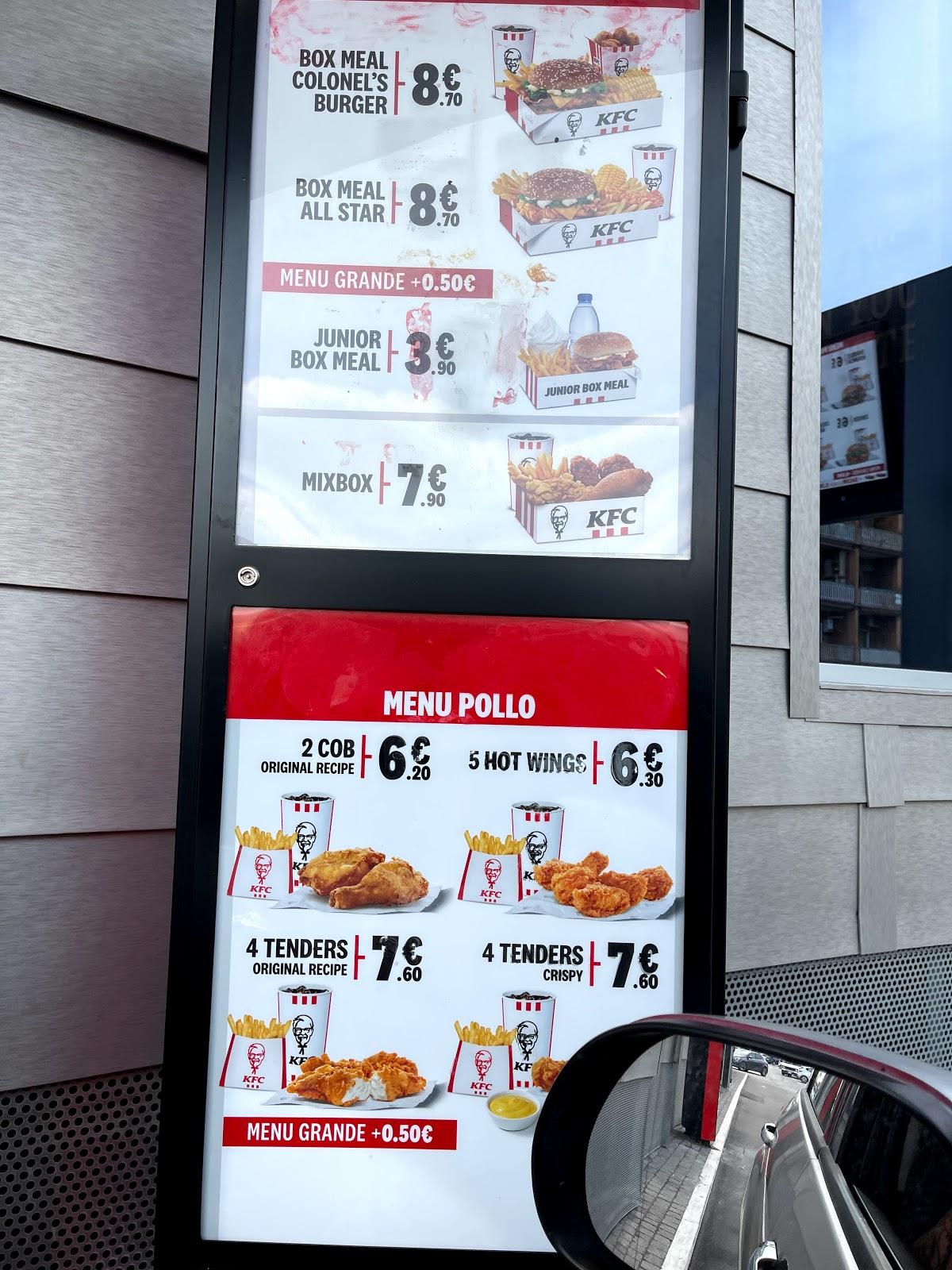 Menu da KFC Drive Pomezia ristorante, Pomezia