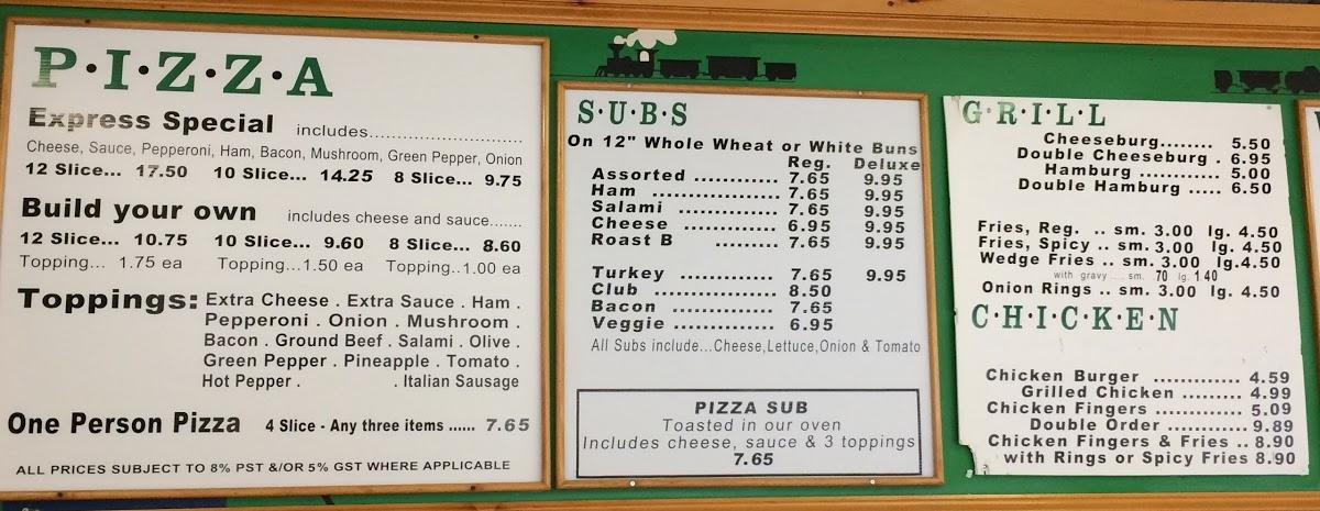 Pizza Train, Huron East - Restaurant menu, prices and reviews