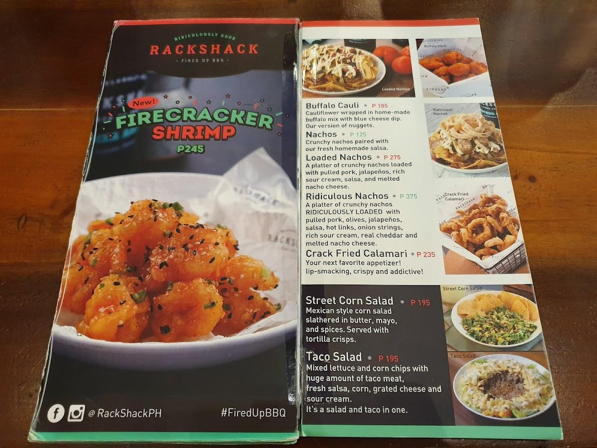 Menu at Rackshack (SM Aura, BGC Taguig) restaurant, Taguig, McKinley ...