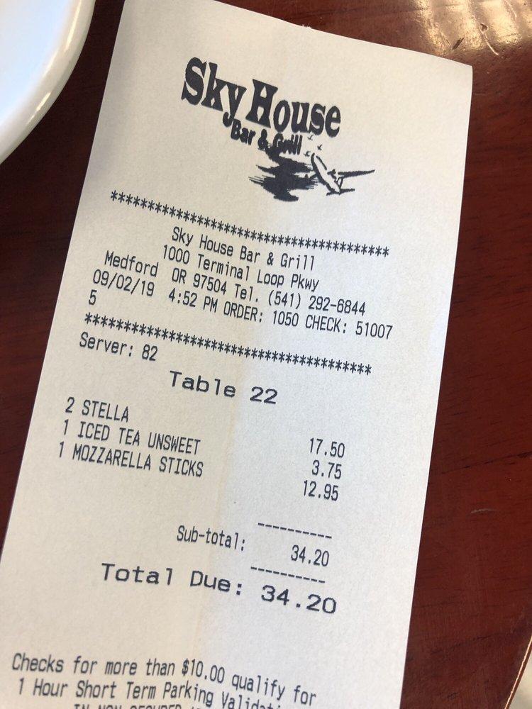 Menu at Sky House Bar & Grill, Medford