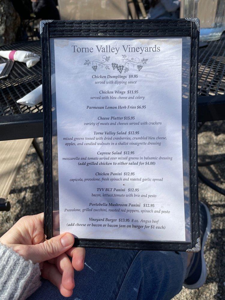 Menu at Torne Valley Vineyards pub & bar, Hillburn