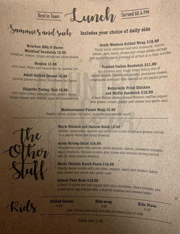 Menu at Country Fork restaurant, Port Rowan