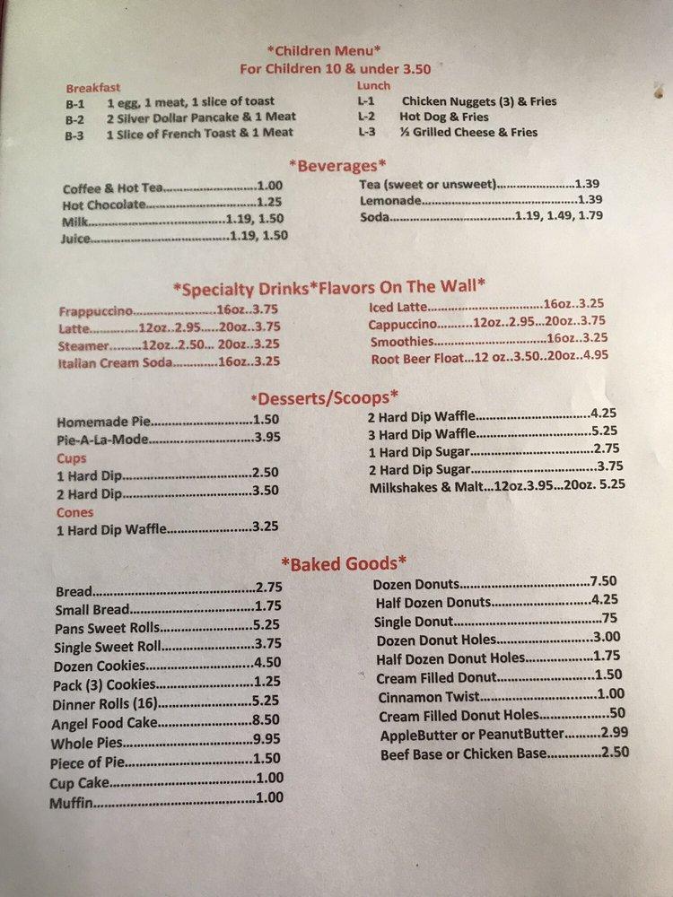 Menu at Kaffee Haus Bakery & Restaurant, Odon