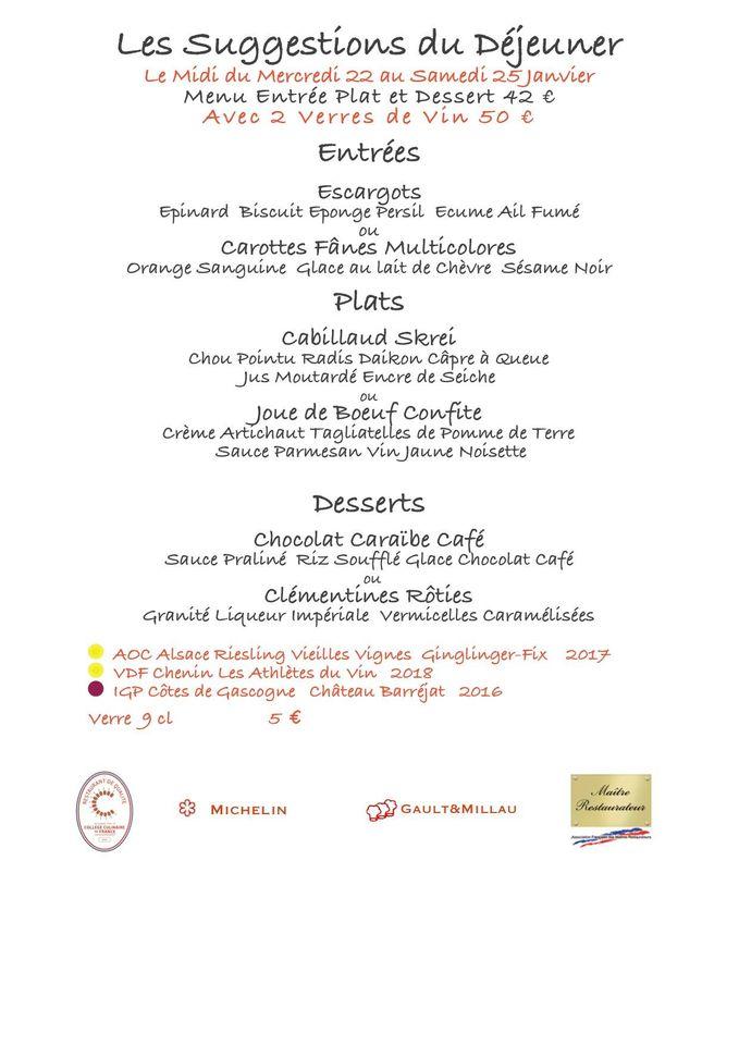 Menu at La _ Maison dans le Parc restaurant, Nancy