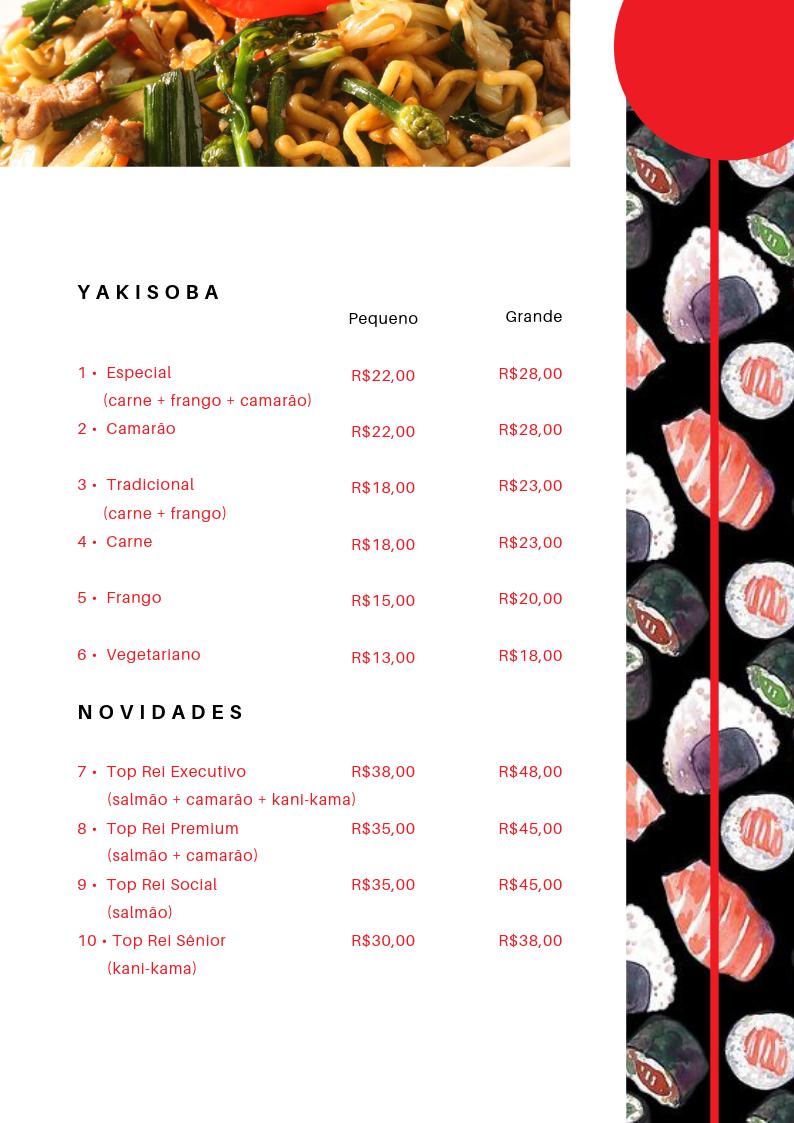Menu em Rei do Yakisoba restaurante, Itaquaquecetuba, R. João Cabral de ...