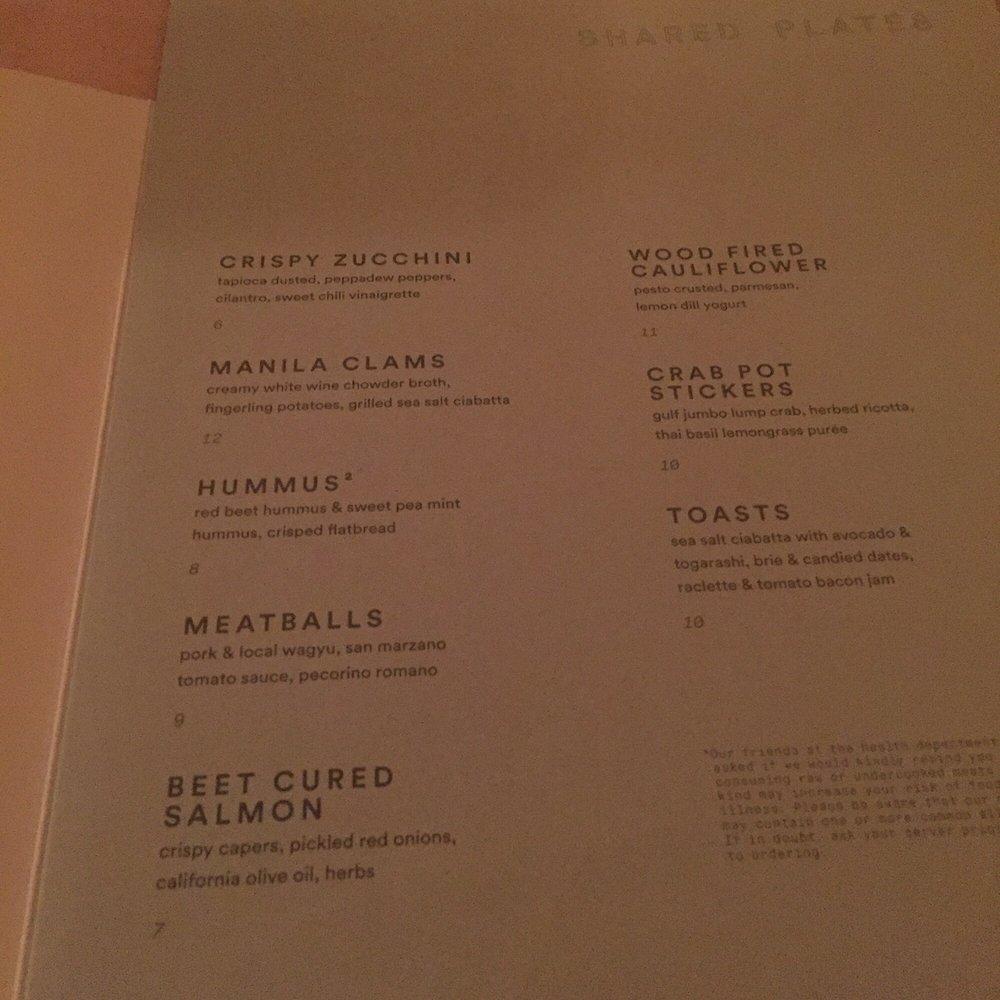 Menu at Sixty Vines pub & bar, Plano, Dallas Pkwy