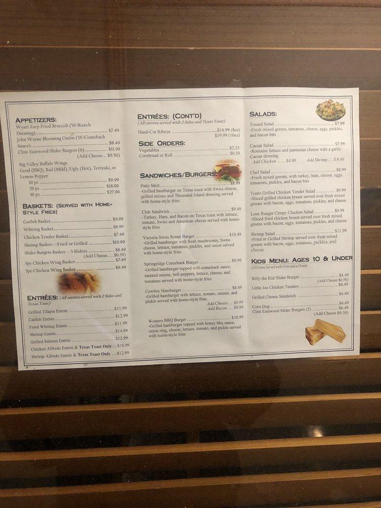 Menu at The Country Kitchen restaurant, Clinton