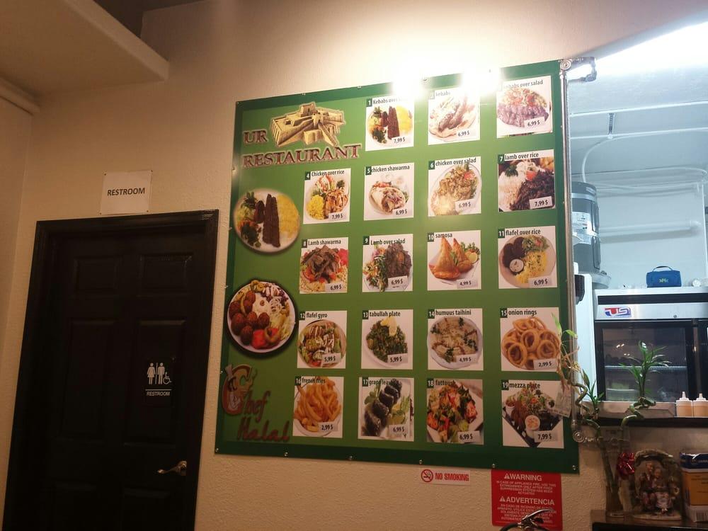 Menu at Ur Mediterranean Restaurant, Beaverton