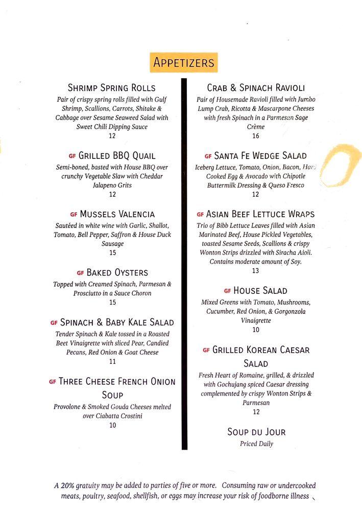 Menu at Legal Assets Craft Food & Spirits restaurant, Easton