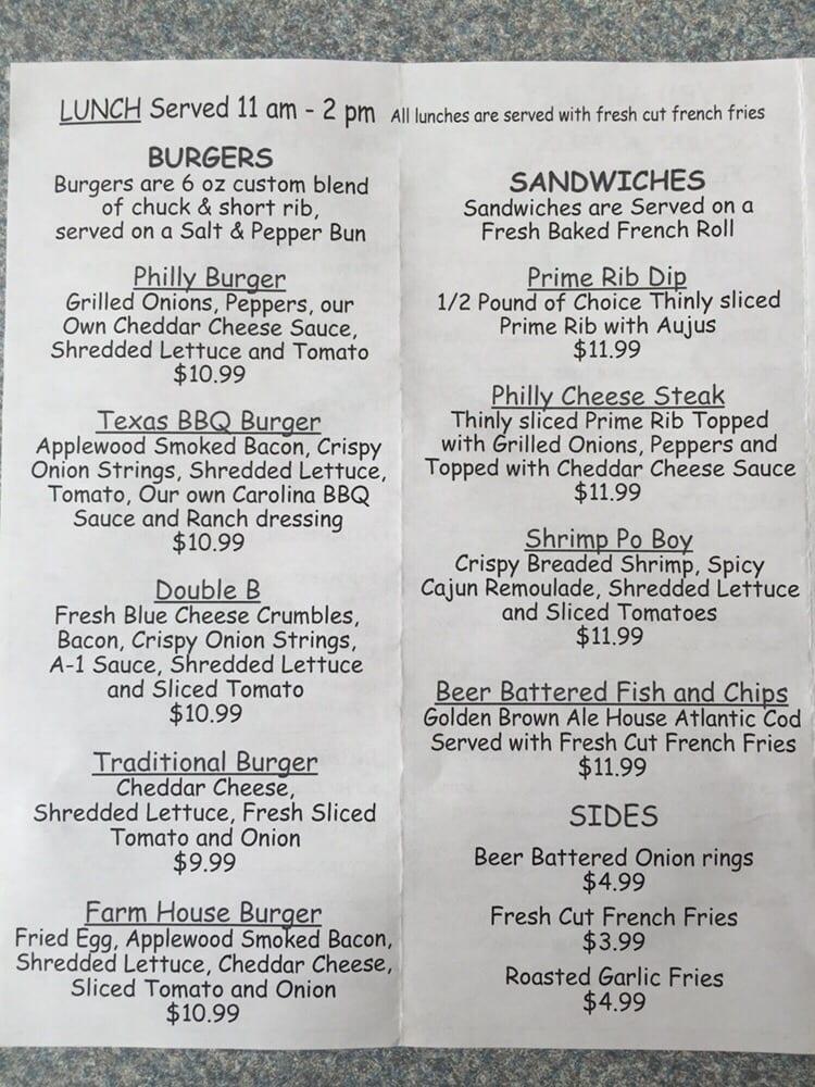 Menu at Our Place Restaurant, Ocean Shores
