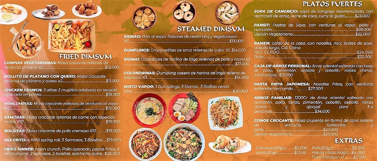 Menu at DELIASIA Caimán del Río restaurant, Barranquilla
