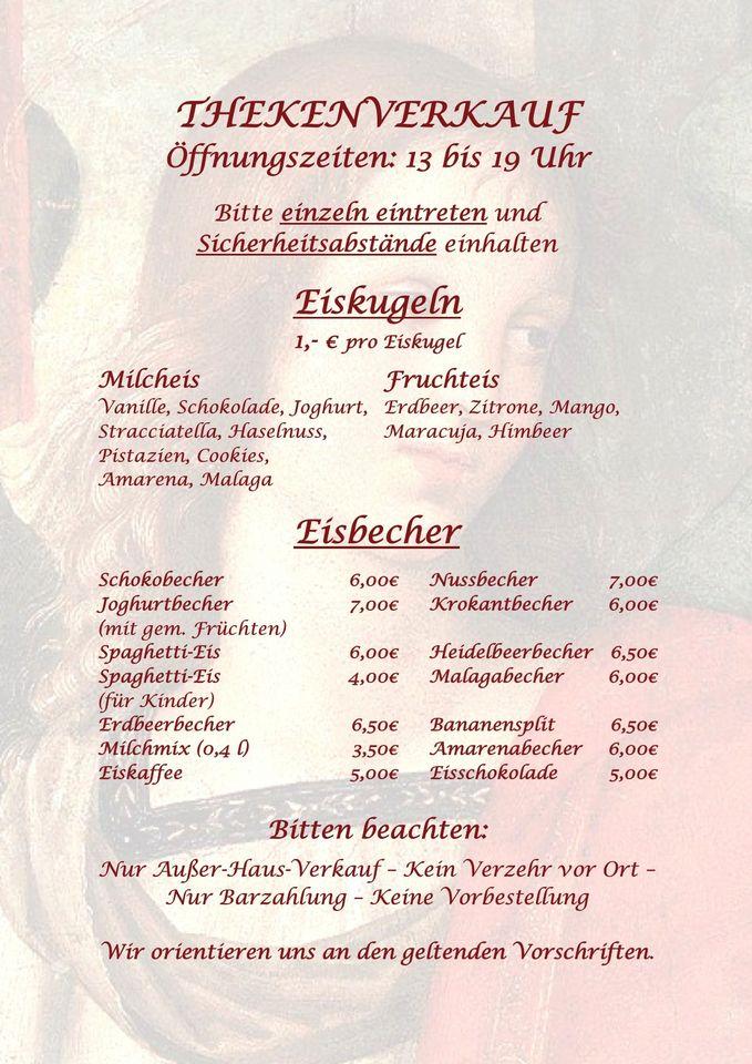 Speisekarte von Eiscafė Angelo Aidlingen restaurant, Aidlingen ...