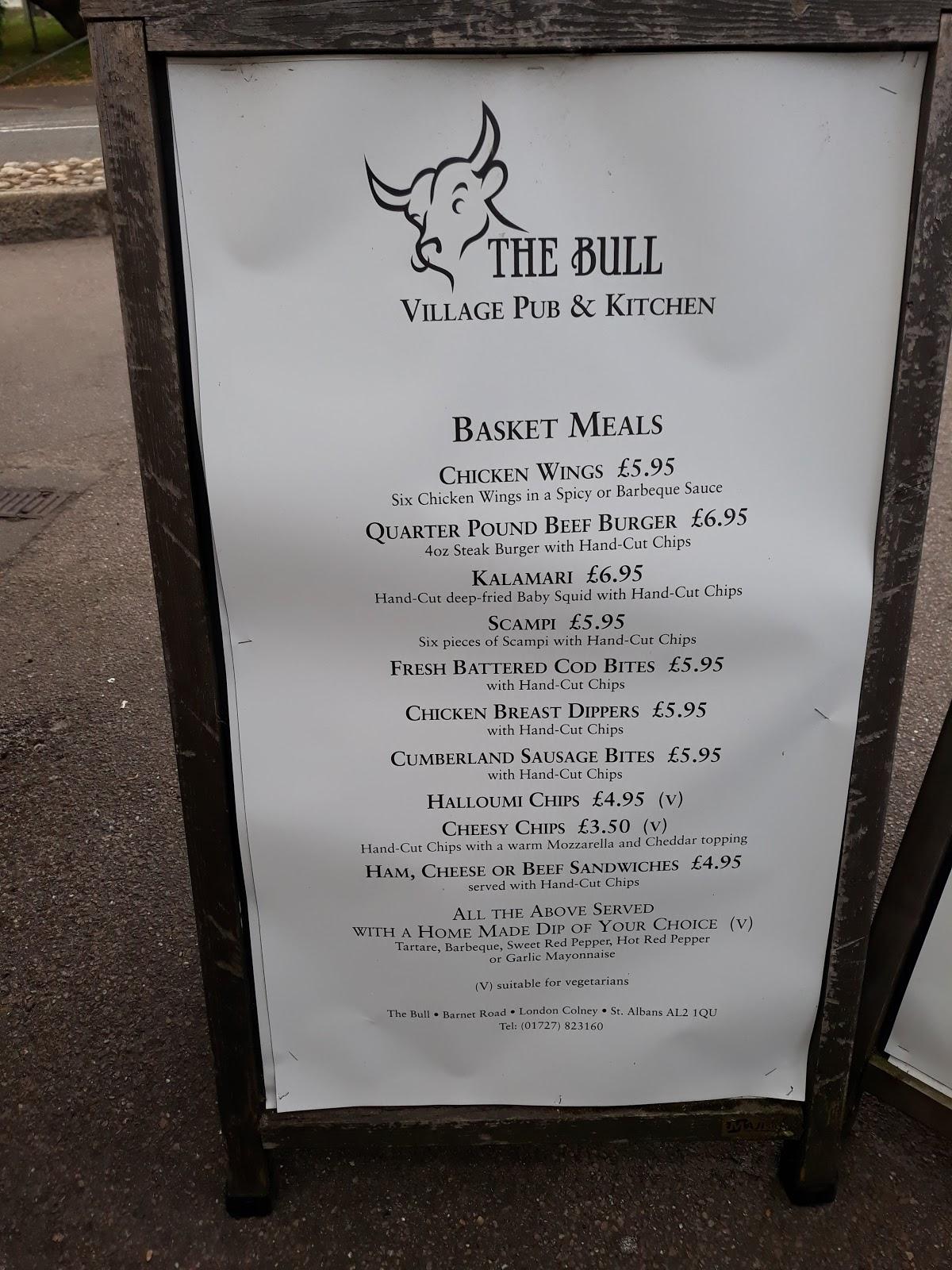 Menu at The Bull pub & bar, London Colney, Bull Cottage