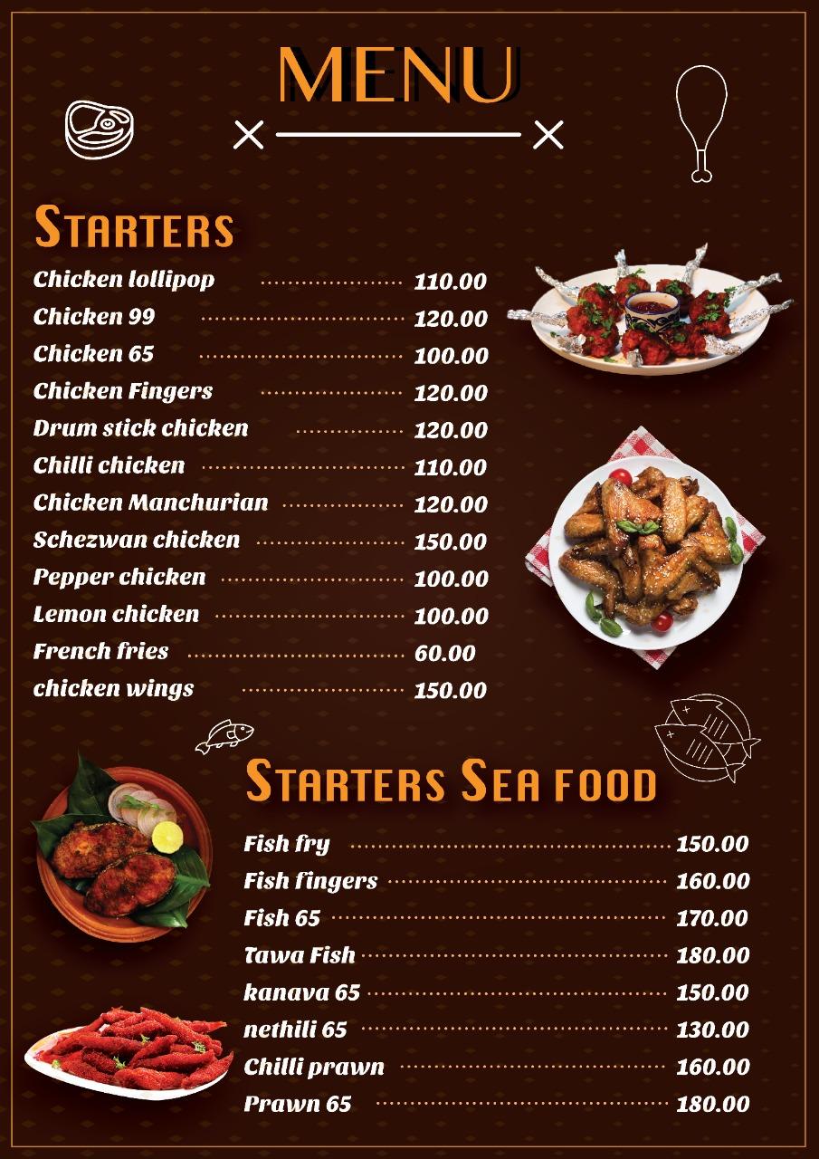 Menu at Chicken Street Restaurant, Puducherry